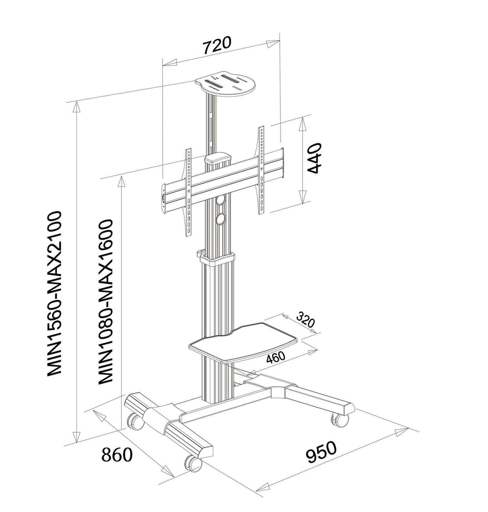 大型モニター・テレビ用スタンド