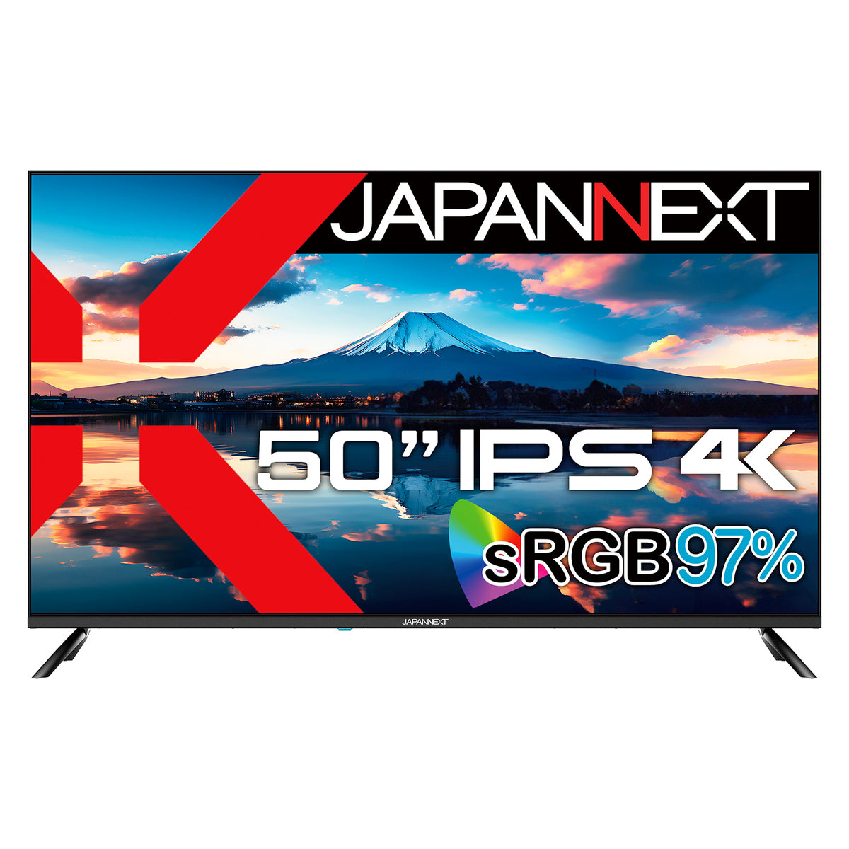 JAPANNEXT 50インチ IPSパネル搭載 大型4K液晶モニター JN-IPS50UHDR-U HDMI HDR ビデオ/音声入力端子 オプティカル端子 USB再生対応 サイネージ