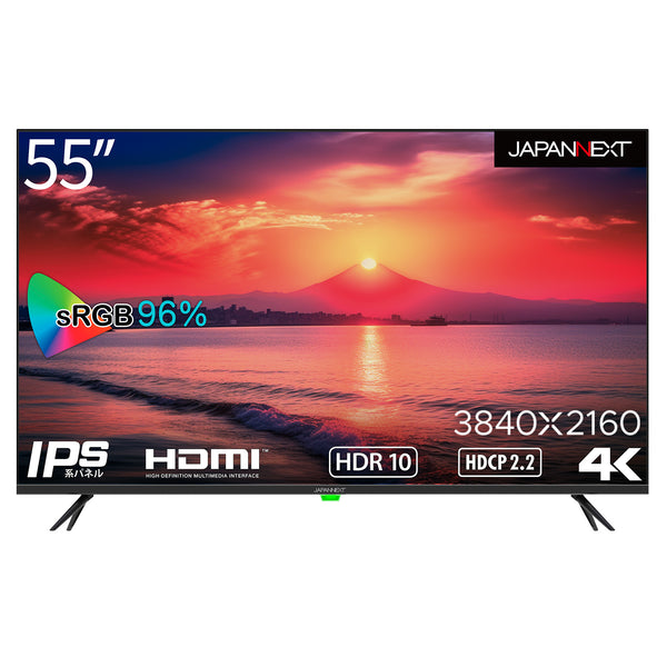 JAPANNEXT 55インチ 大型4K(3840x2160)液晶ディスプレイ JN-IPS5502TUHDR HDR対応 HDMI USB ...