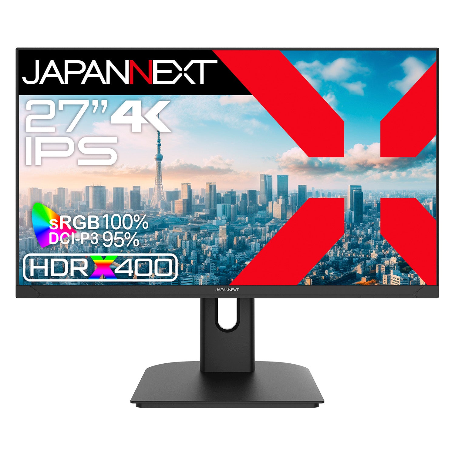 JAPANNEXT 27インチ IPSパネル搭載 4K(3840x2160)解像度 液晶モニター JN-i27U HDMI DP sRGB:100% DCI-P3:95% HDR400相当 ...